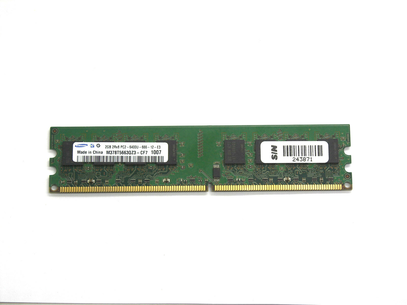 Оперативная память DIMM DDR2 2Gb PC-6400 Samsung M378T5663QZ3-CF7