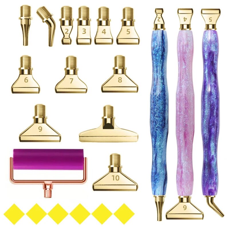 HOMFUN набор инструментов для алмазной живописи, 22 Piece golden