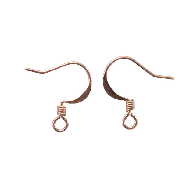 Швензы открытые, 17мм, с пружинкой, базовый материал - латунь, яркая медь, пара