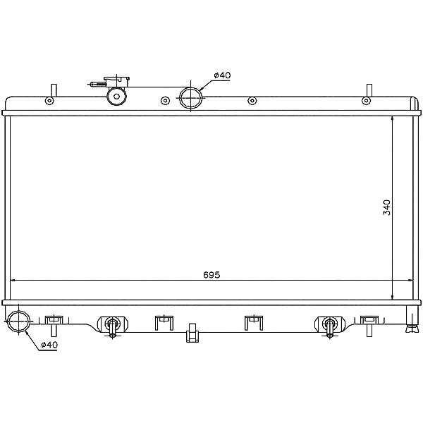 STELLOX 10-25429-SX (1025429_SX / 45111-AE00A / 45111AE00A) радиатор системы охлаждения акпп\ Subaru (Субару) Legacy
