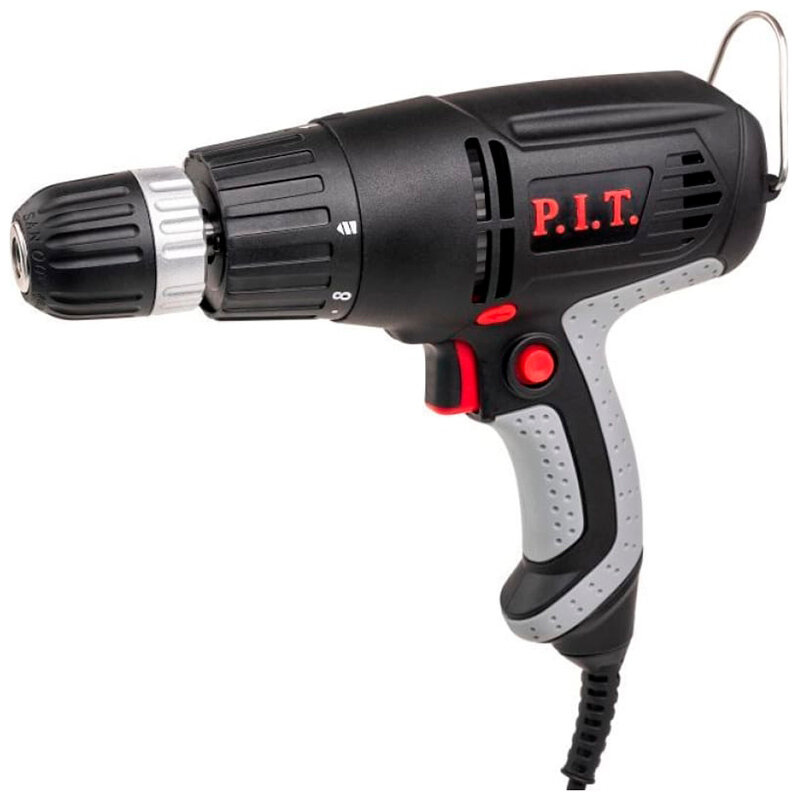 Дрель электрическая P.I.T. PBM10-C 550 Вт. БЗП, реверс, рег. скорости. 0-3300 об/мин