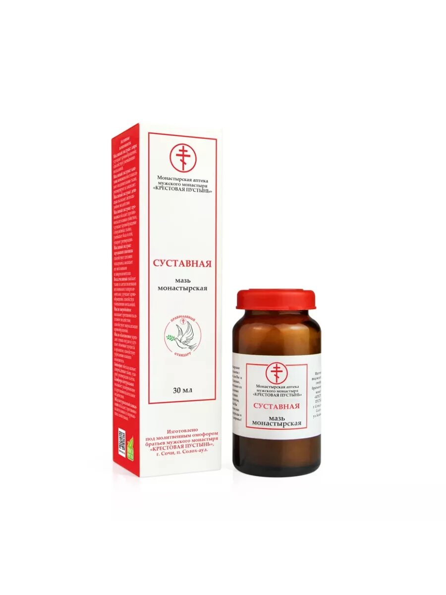 Мазь Монастырская Солох Аул от боли в суставах, 30 мл