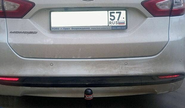Фаркоп для Ford Mondeo седан 2015г.-по н. в. (без электрики) (паспорт и сертификат) AvtoS. FD33