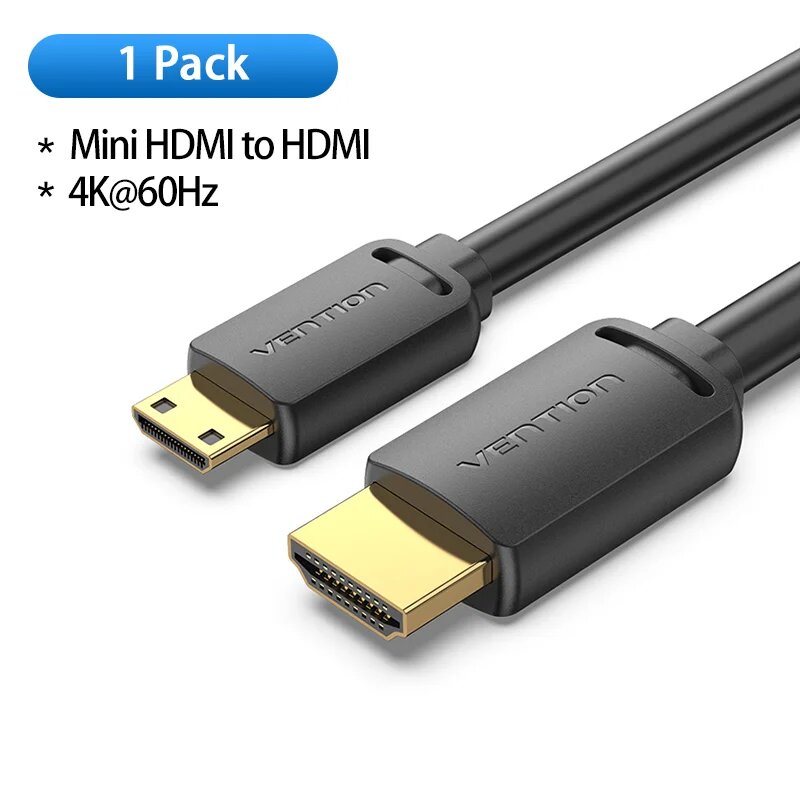 Кабель Vention Micro HDMI-HDMI 4K 60Hz Mini HD to HD, 1m