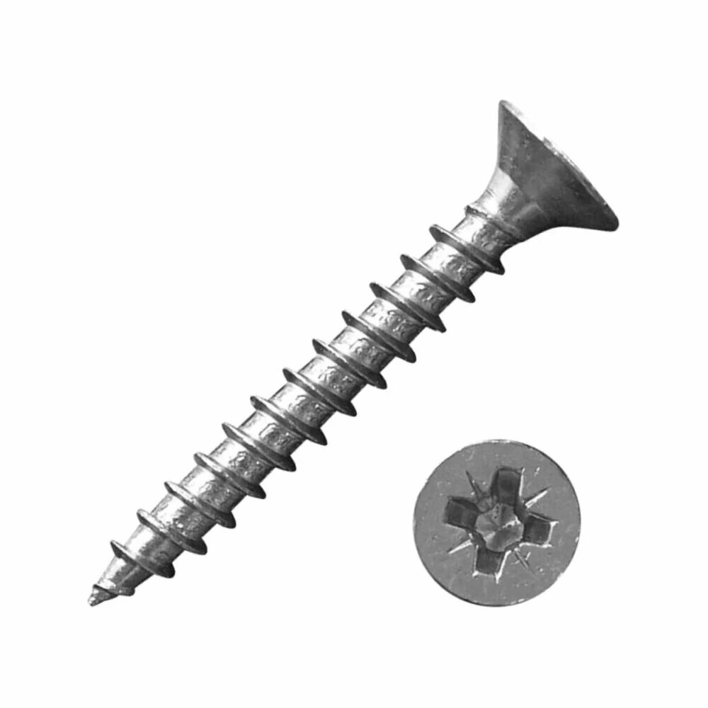 Саморез универсальный металлсервис 3,5x20 мм, белый цинк, 26 шт. МС 1268267