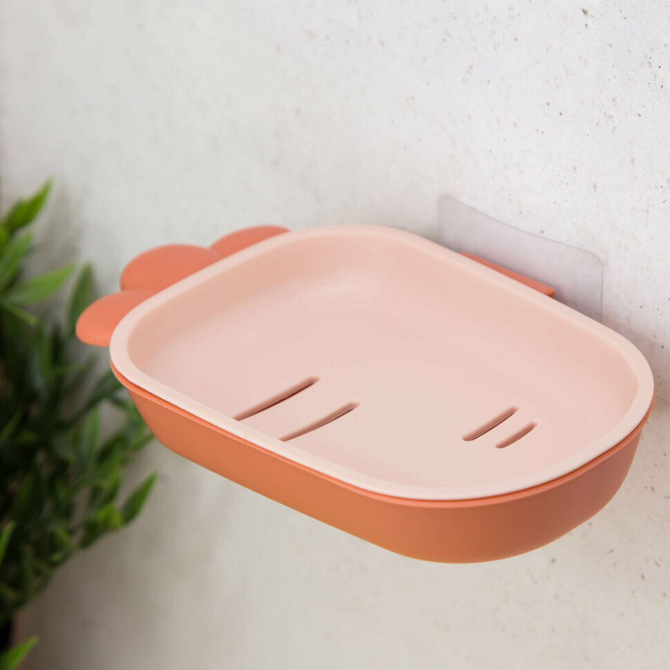 Мыльница настенная ILikeGift Carrot, терракотовая
