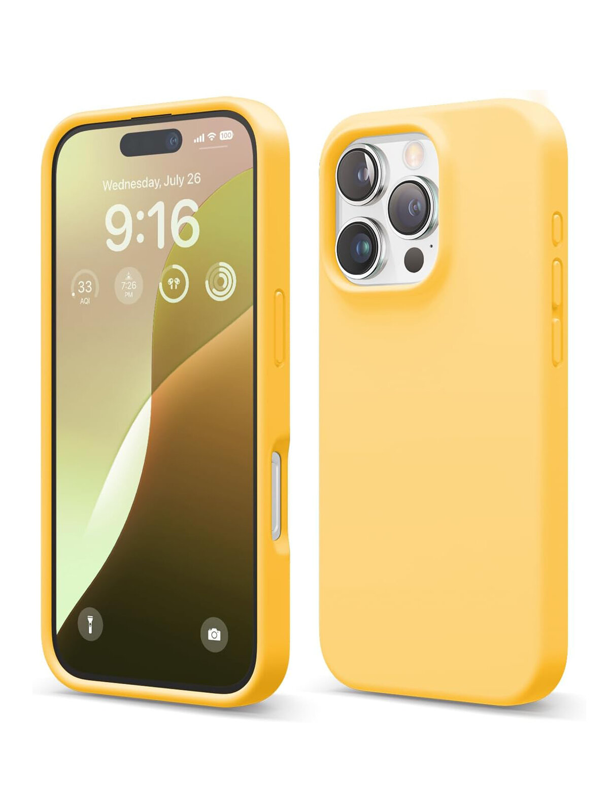 Elago для iPhone 16 Pro Max чехол Soft silicone (Liquid) Sunshine