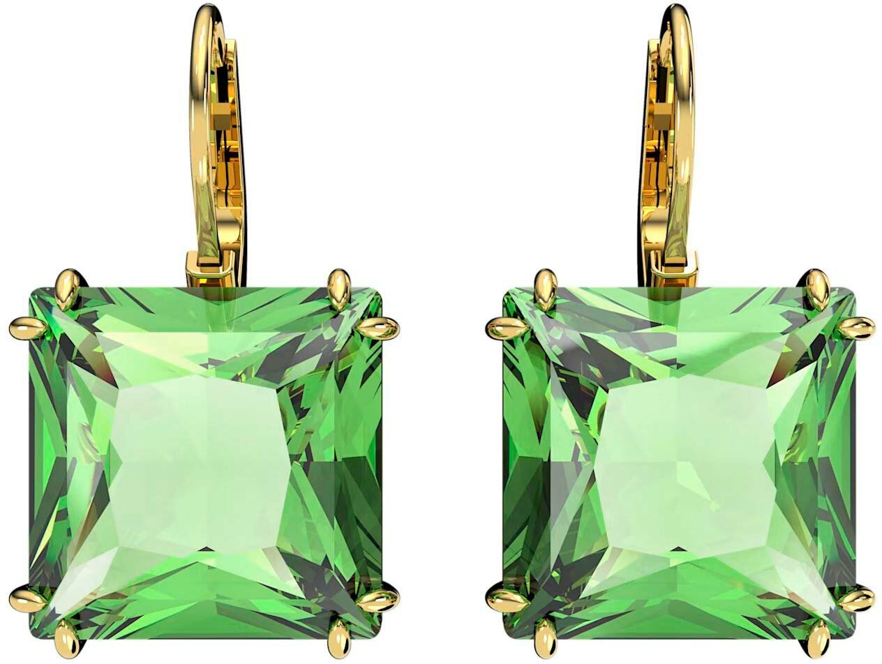 Серьги с подвесками, кристаллы Swarovski