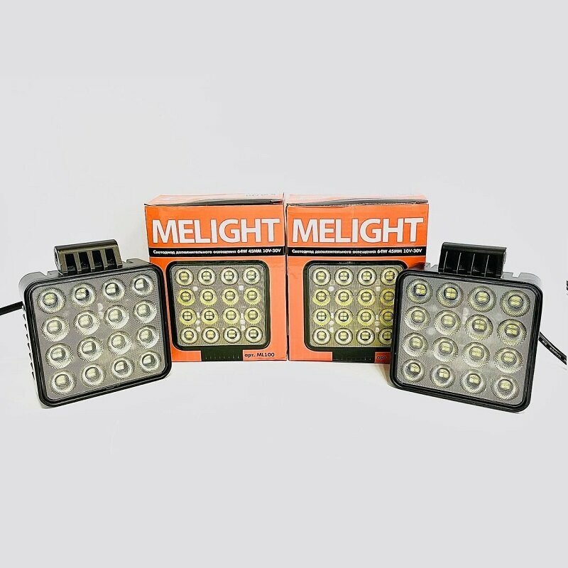Cвeтодиoд дополнительногo оcвещeния МeLight 64W 45ММ 10V-30V