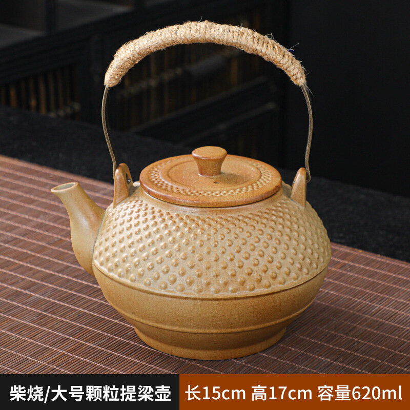 Чайник для заваривания чая на плите, чайник с ручкой для дровяного огня, тыквенный чайник, заваривание чая на открытом огне, китайский ретро стиль, чайник для кемпинга на природе