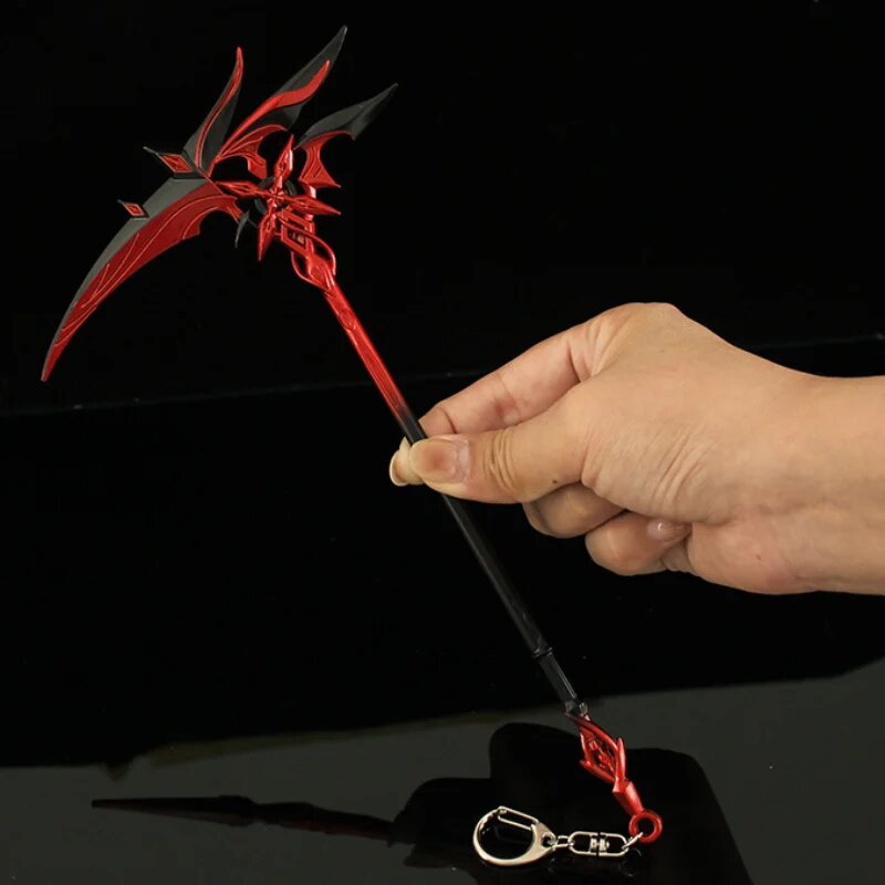 Genshin Impact Подобие малиновой Луны брелок металлический меч Красный, 22cm