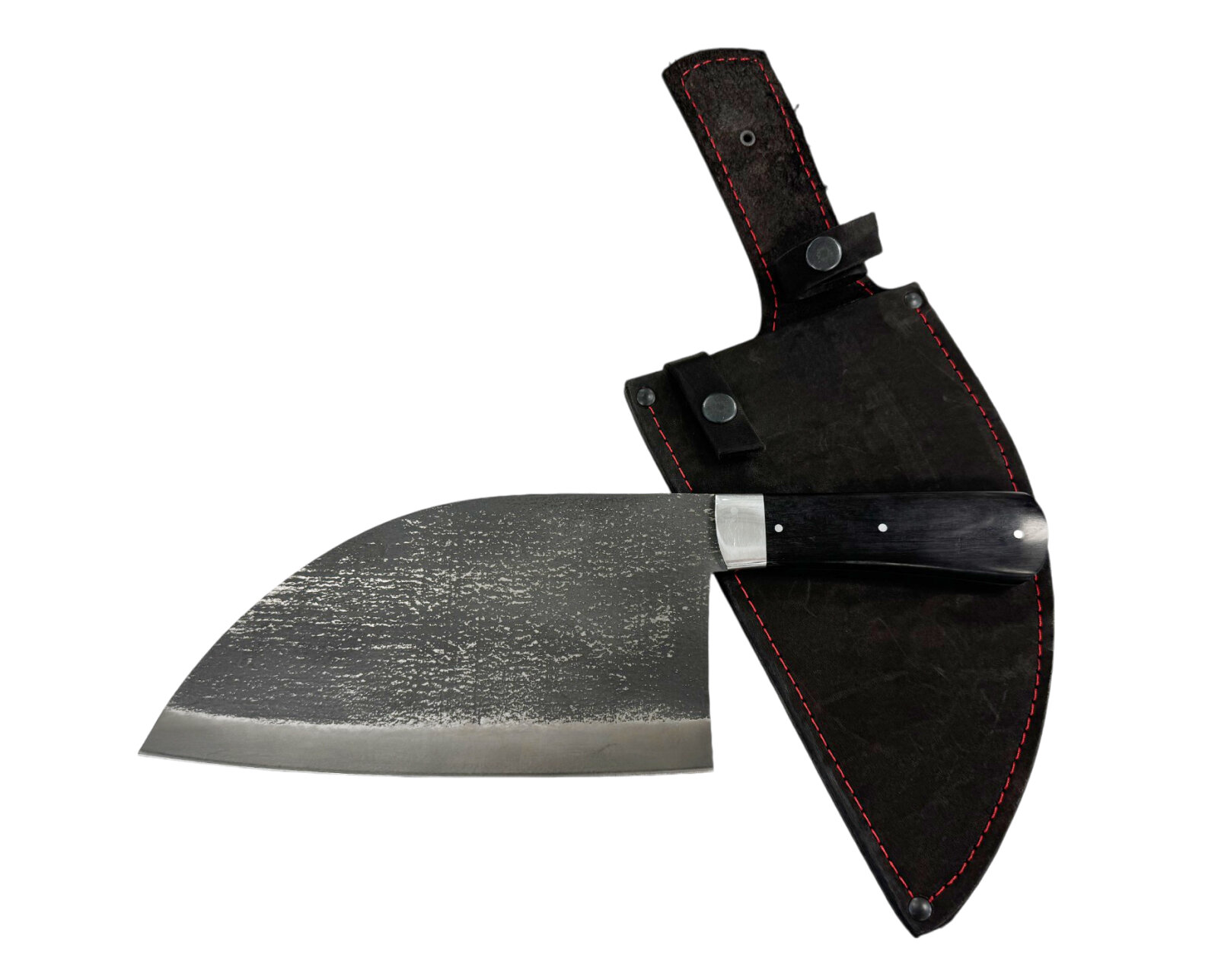 Тяпка Топорик Сербский, кованая Х12МФ с травлением, граб, дюраль