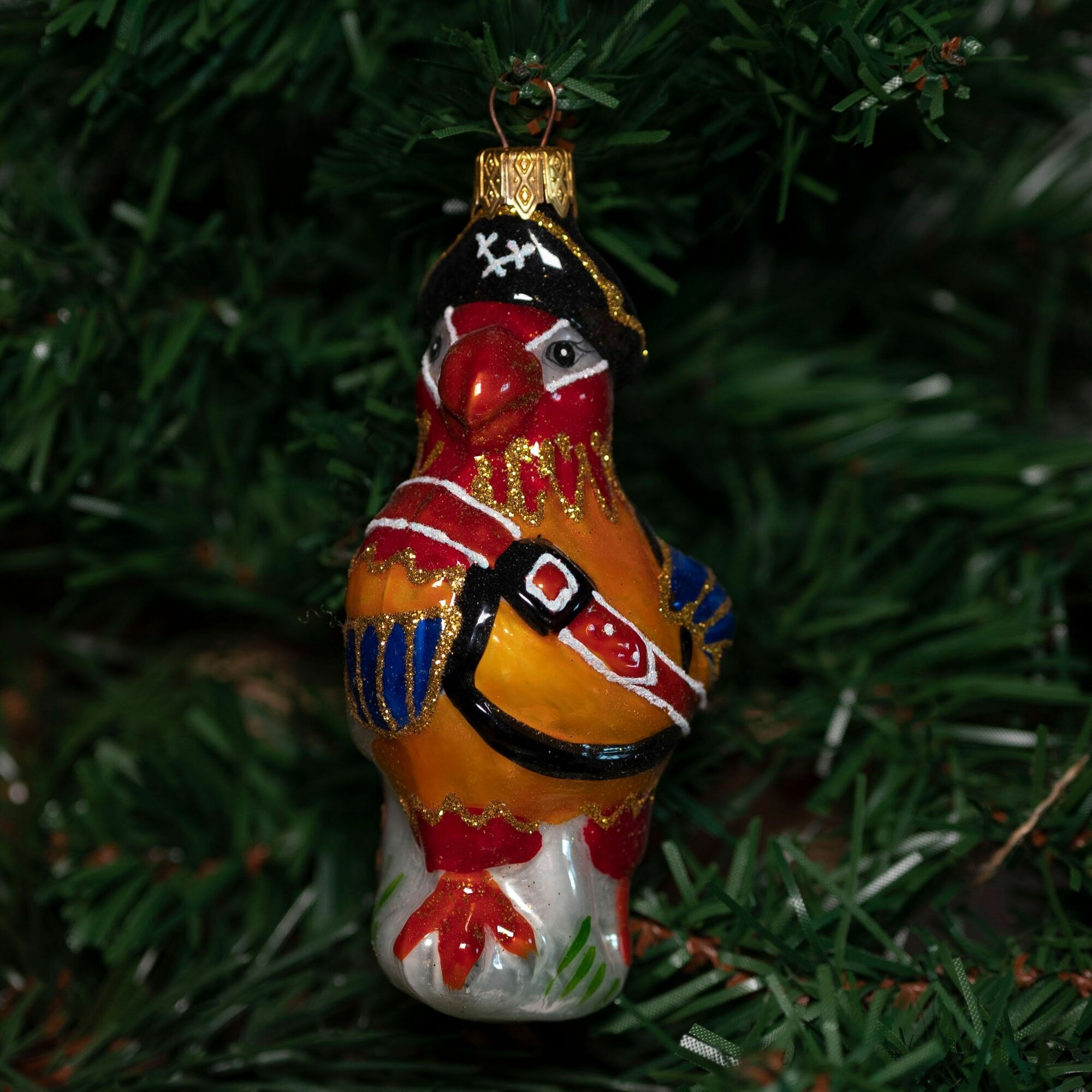 Игрушка на елку Пират-попугай 12см