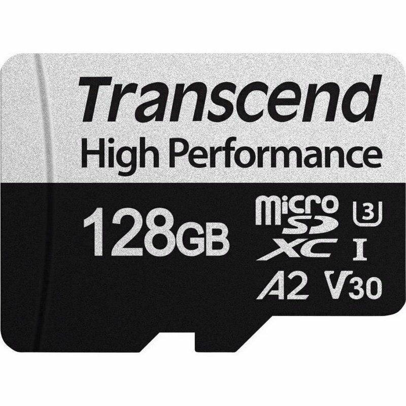 Карта памяти Transcend емкость 128 ГБ, класс скорости V30, U3, для видеозаписи, microSD