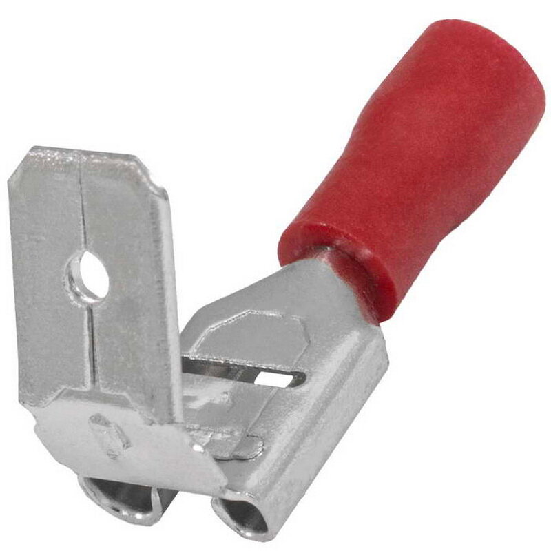 Клемма ножевая изолированная M-F-типа (вилка-гнездо) под обжим 1.25-250 мм, красная