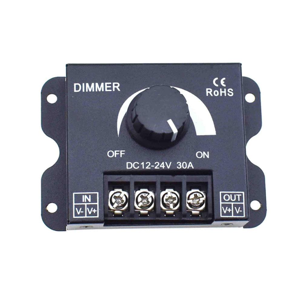 DC 12V 24V светодиодный диммер 30A 360W регулятор напряжения регулируемый контроллер для светодиодной ленты лампы светодиодные диммеры