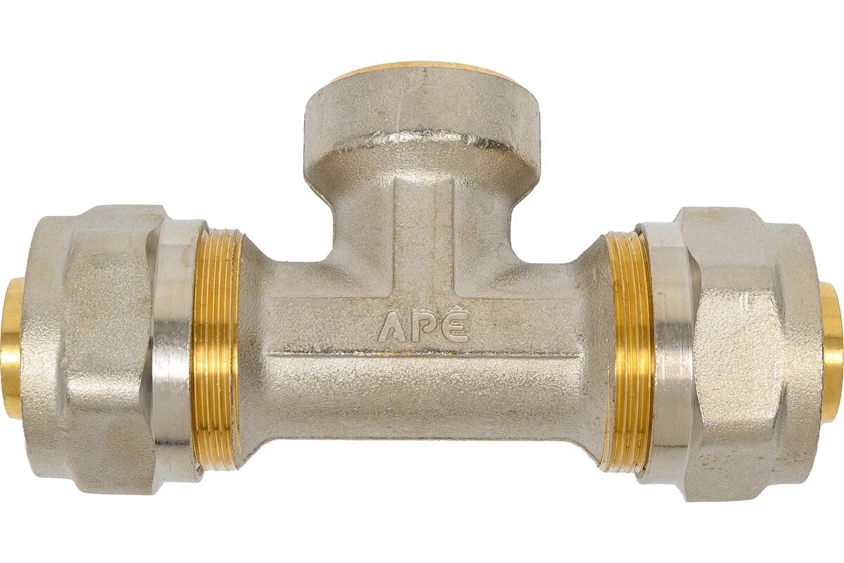 APE Тройник с двумя адаптерами ВР3/4×26 732L 34×26 для трубопроводных систем