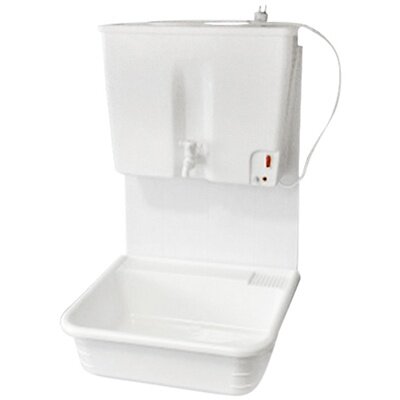 Умывальник ЭлБЭТ бачок наливной 17 л с ЭВН - пластик, раковина 50х41х14 см - пластик, навесная панель 65х47х15 см - пластик с армированной рамкой (ЭВБО-17)