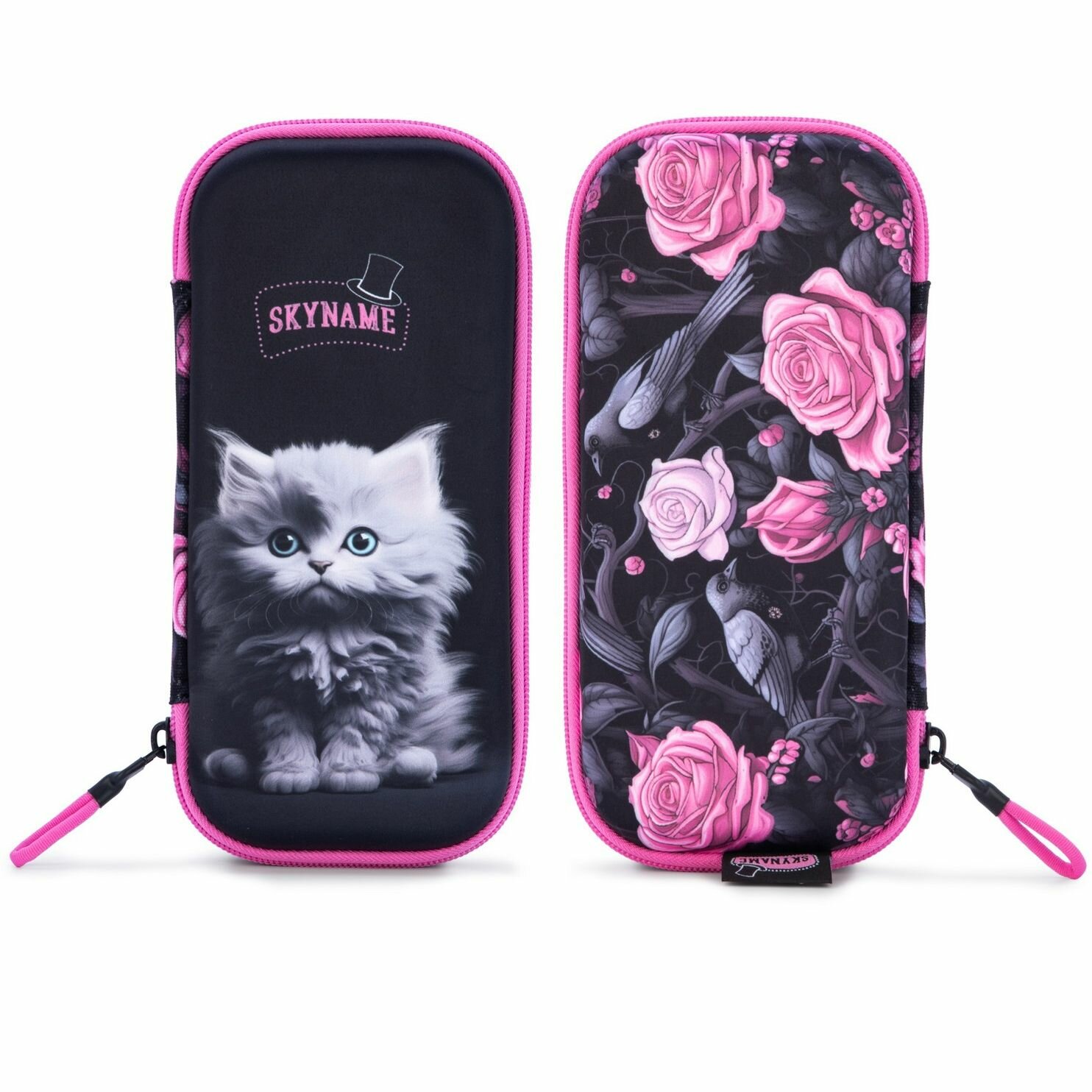 Пенал школьный для девочки SkyName (СкайНейм), жесткий без наполнения