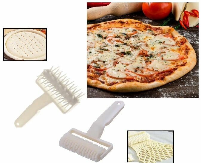 Кулинарный Инструмент - Докер Прокалыватель для теста + Ролик для пирога