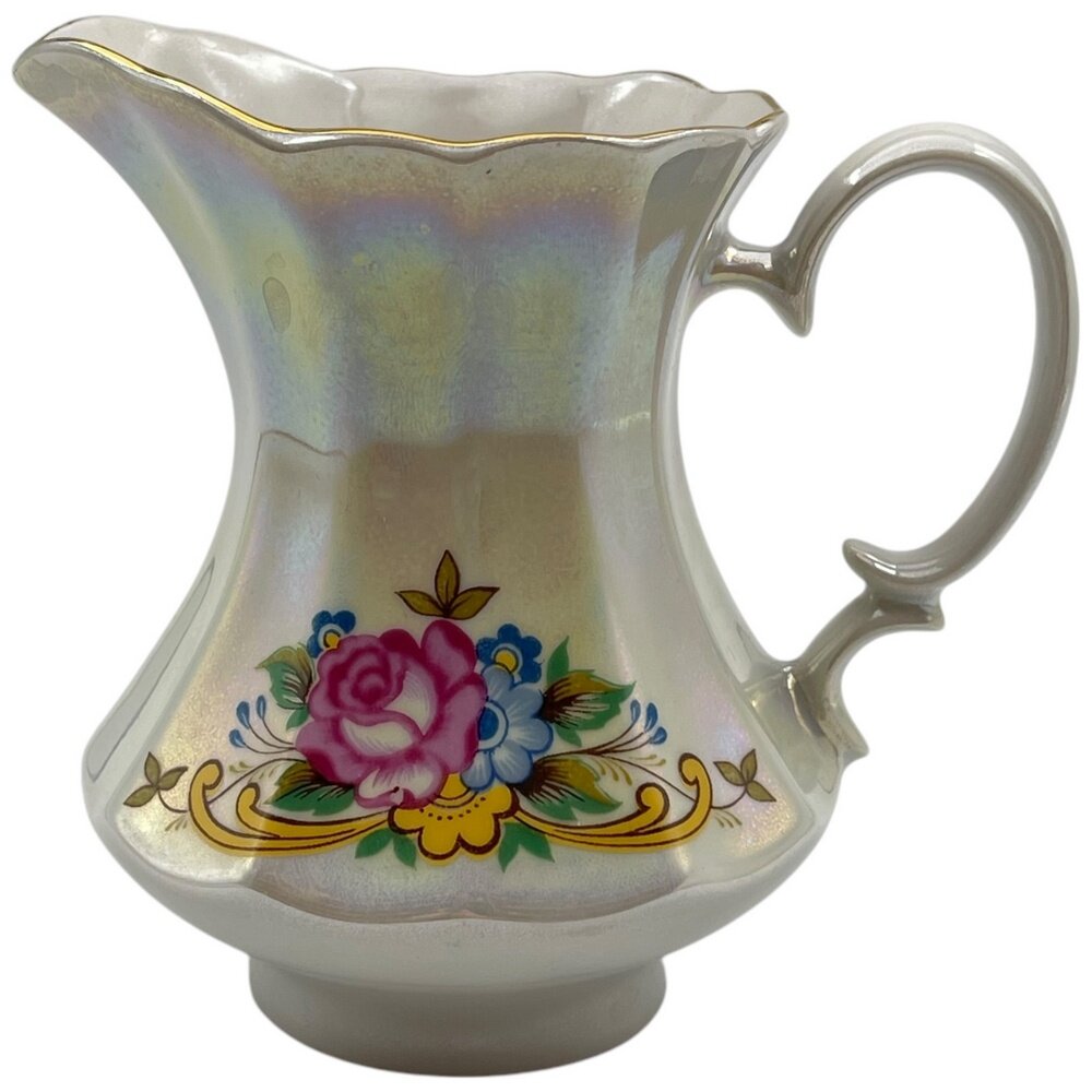 Сливочник "Роза", 200 мл, фарфор, люстр, 1997-2000 гг, Коростень, Украина