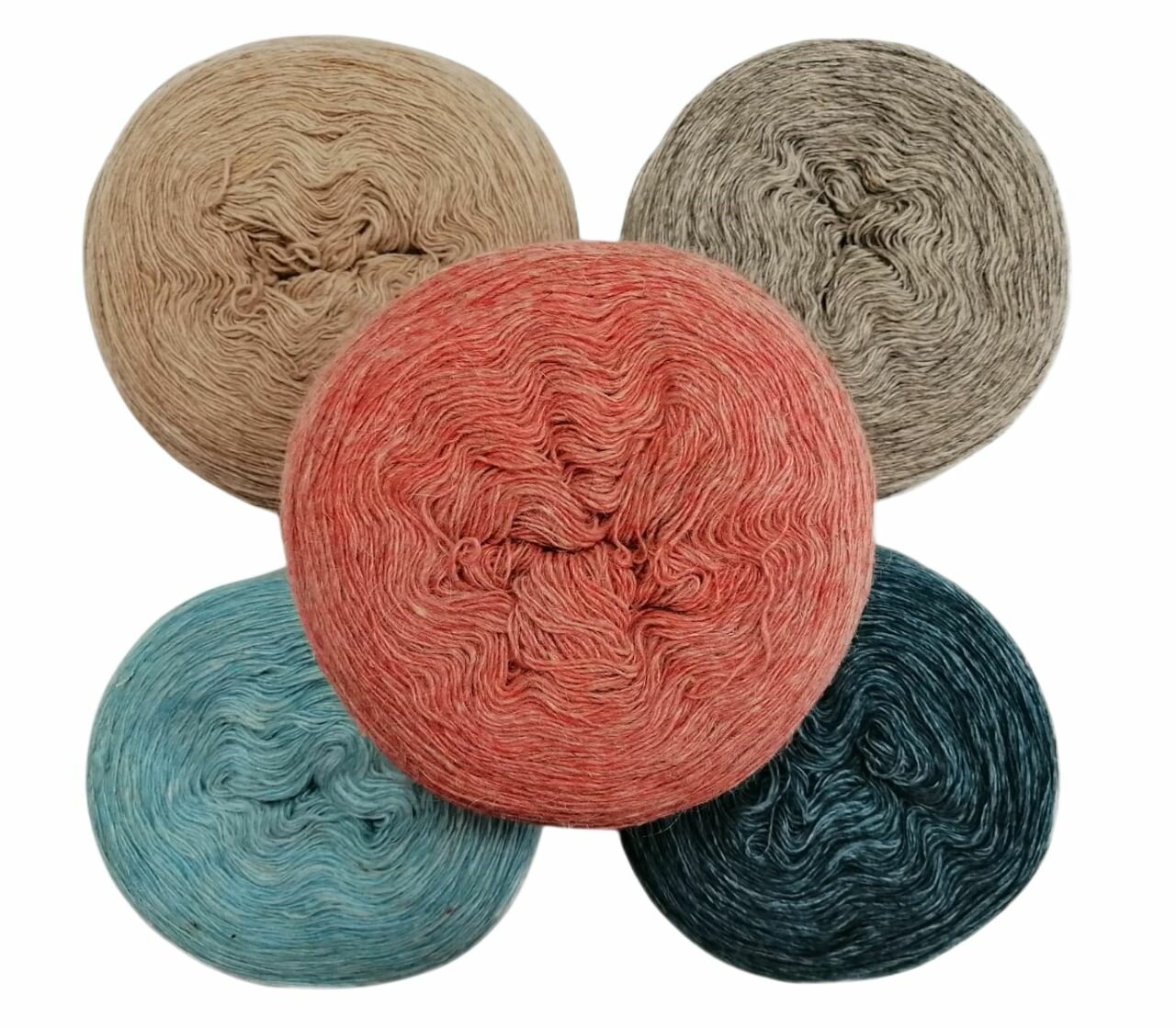 Набор пряжи "Ангорка в таблетках" 5 шт ассорти