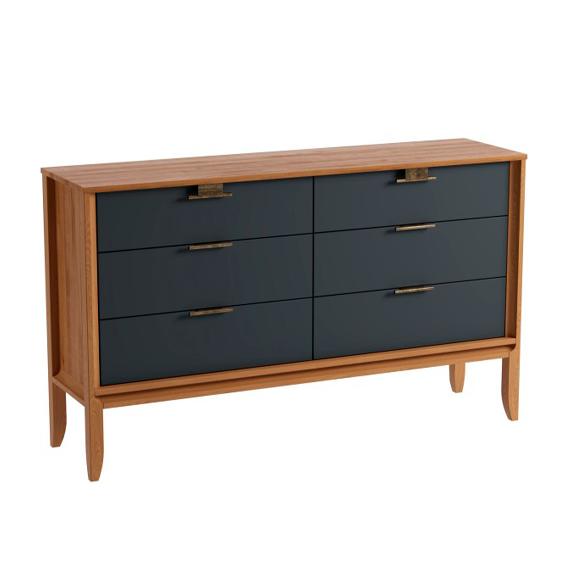 Комод Брианна 6 ящиков (комод 06) браун/серый 7012, арт. 96006