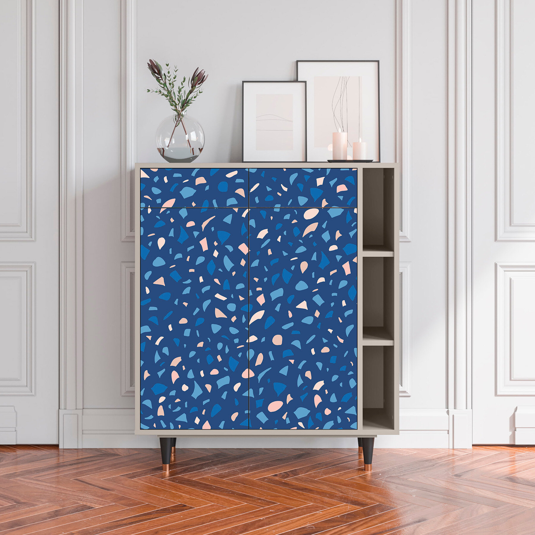Комод - STORYZ - BS6 Soap Whirpool, Размер - 94 x 110 x 41 см, Цвет корпуса - , Сатин
