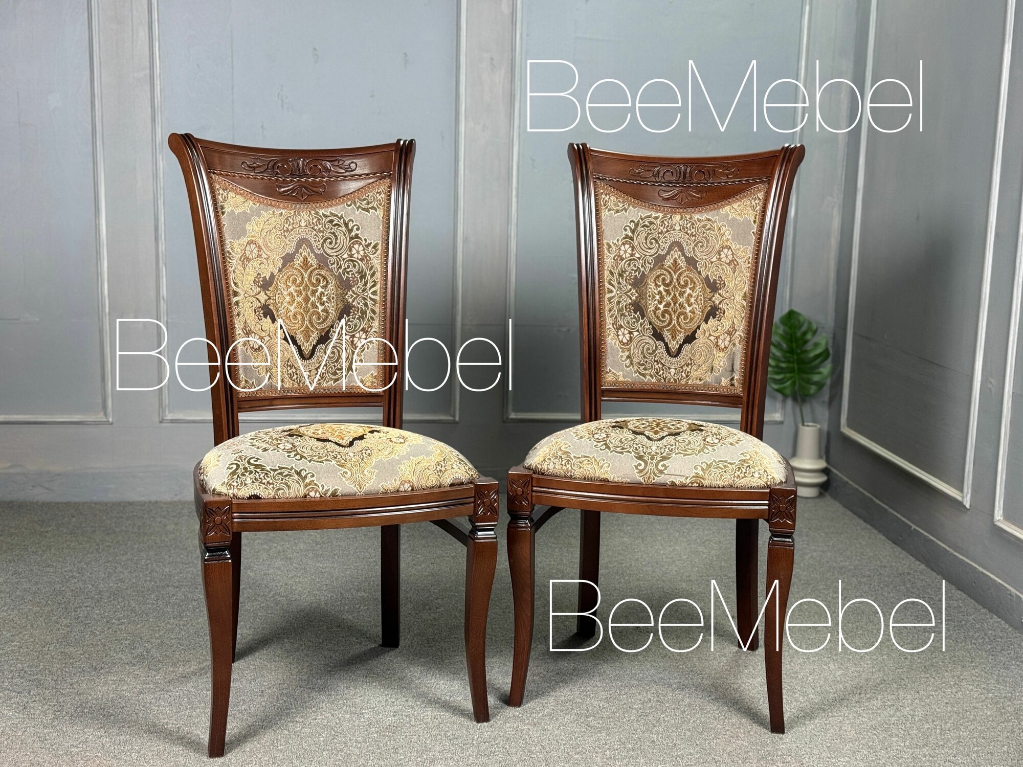 Комплект стульев для кухни "Теора" из массива бука 2 шт. Цвет коричневый