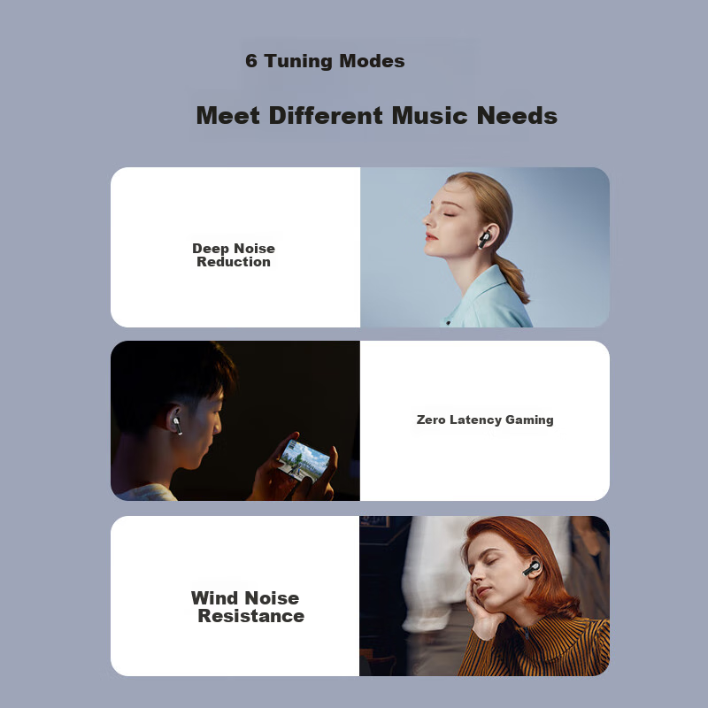 Nakamichi True Wireless Active Noise Cancelling Bluetooth Earphones New In-ear High Sound Quality Adaptive Gaming Earphones for Running Sports Compatible with Apple Huawei Xiaomi Phones Black Green