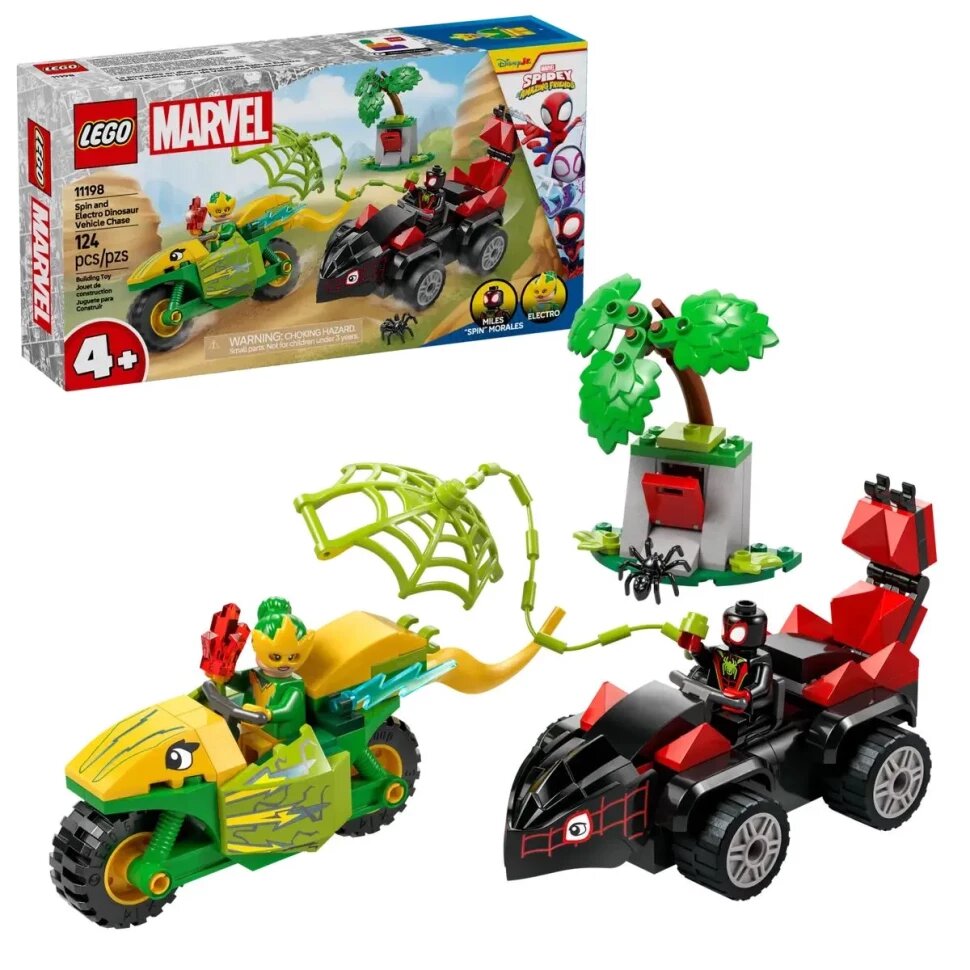 Конструктор LEGO Дино-гонщики Спин и Электро 11198