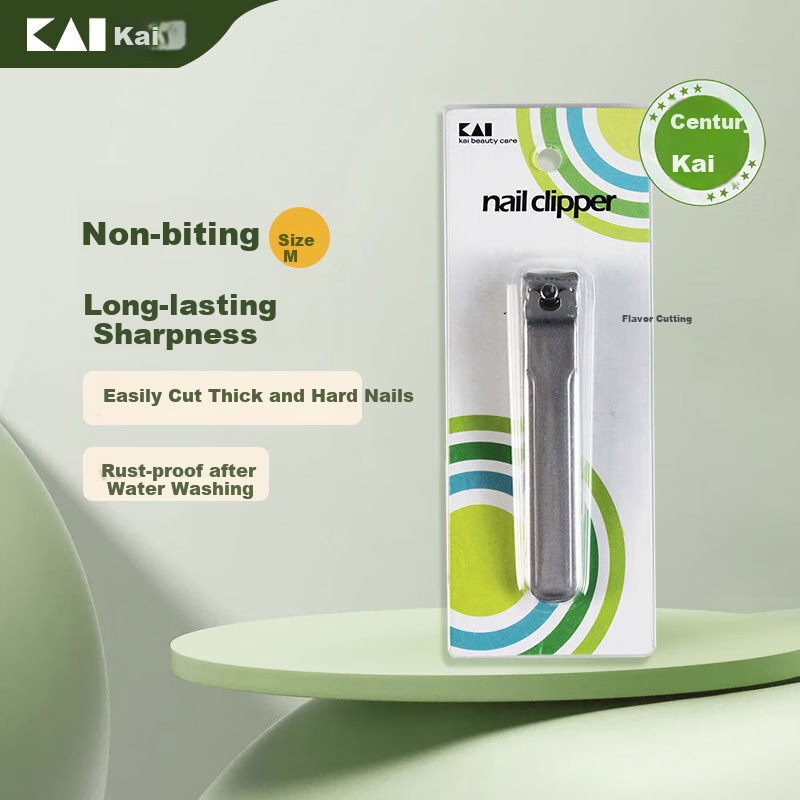 Kai Imported Stainless Steel Nail Clipper/Cutter (Medium, Single, Round)