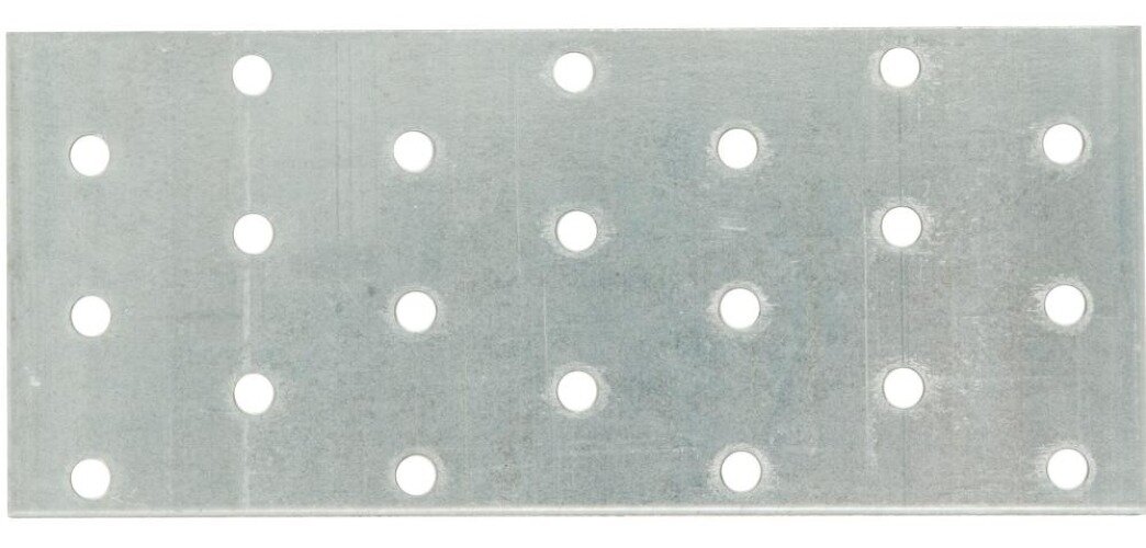 Пластина крепежная Rock Solid Connection / Рок Солид Коннекшн для деревянных конструкций, из оцинкованной стали, размером 120×60×2мм / строительство и ремонт