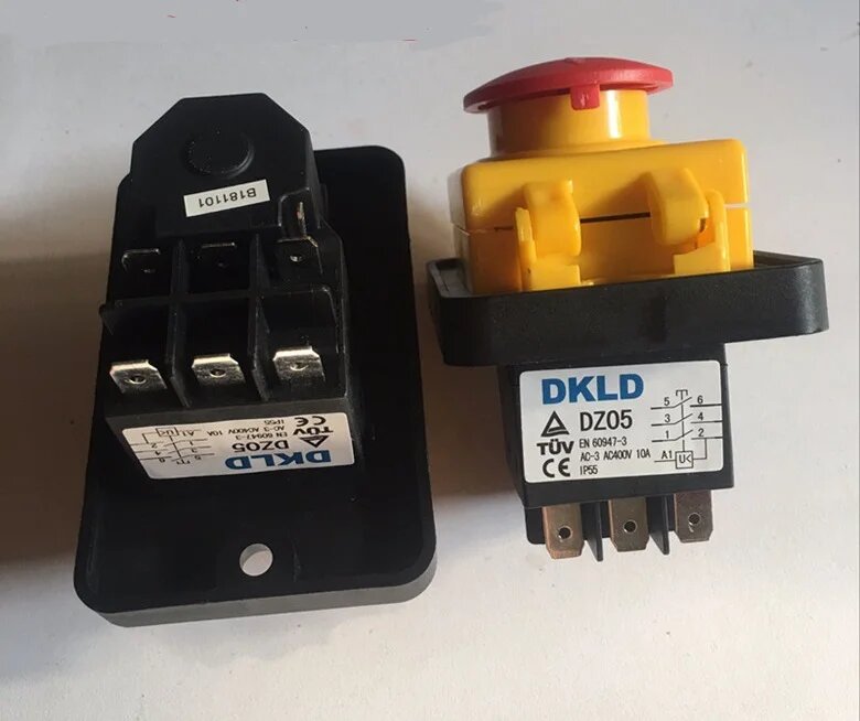 DKLD DZ05 Кнопочный переключатель, электромагнитный выключатель, трехфазный аварийный выключатель, водонепроницаемый 400 В 10 А