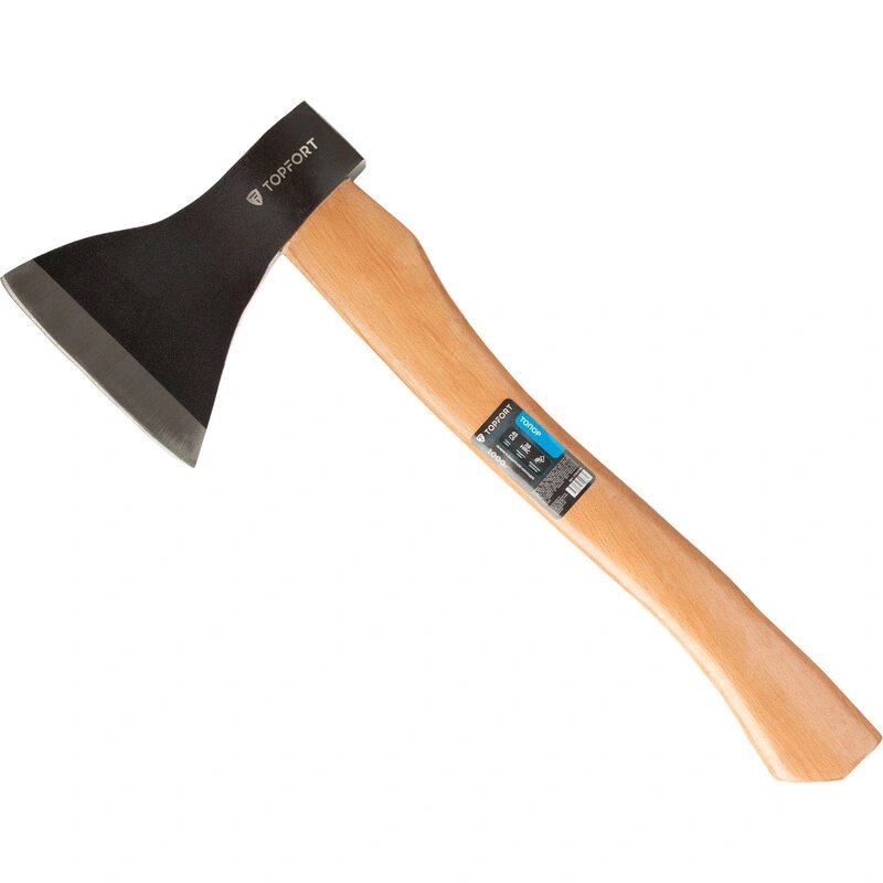 Топор 1000 г из углеродистой стали Topfort деревянное топорище