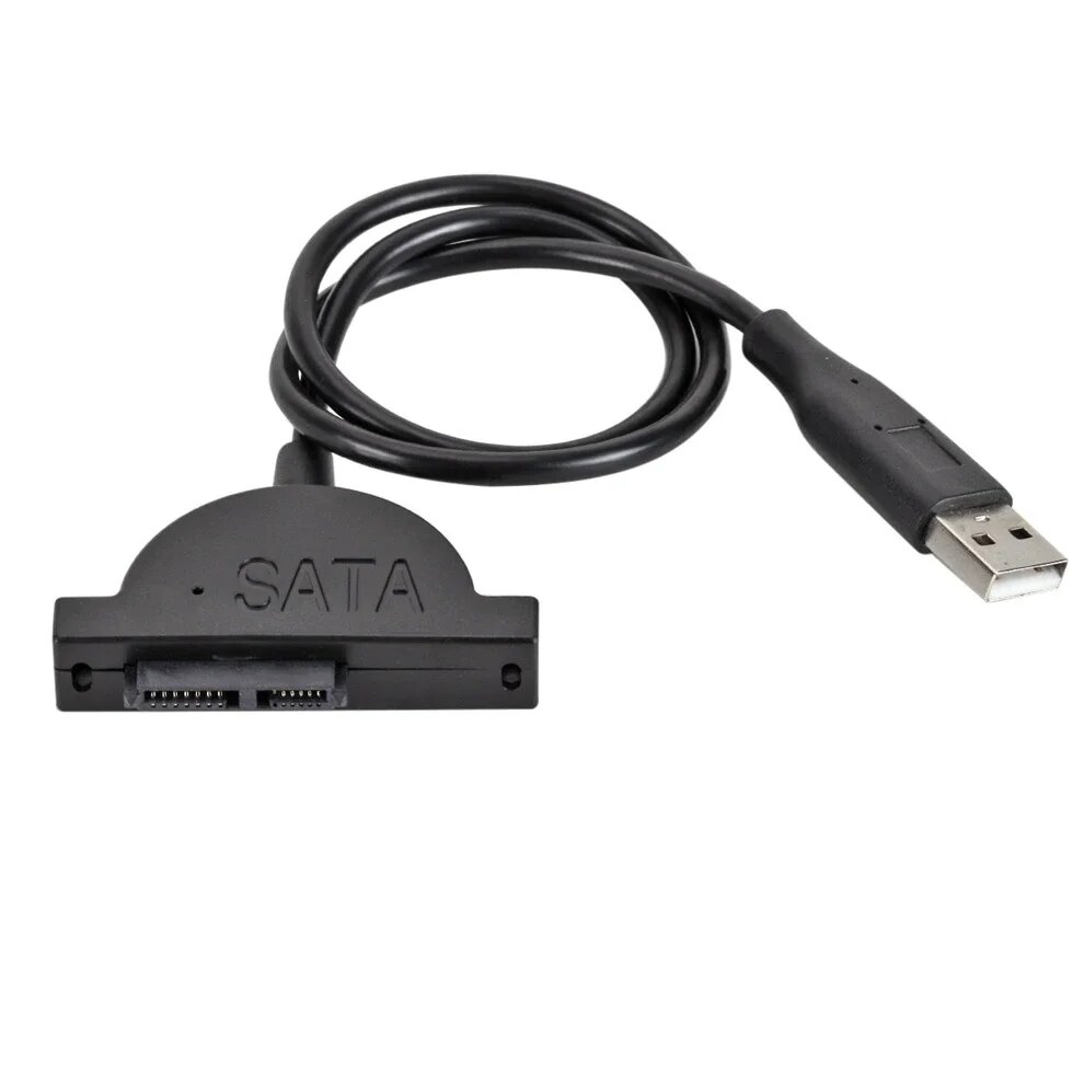 LccKaa USB 2.0 к Sata II 7+6 13-контактный адаптер-конвертер, устойчивый стиль для ноутбука, кабель-конвертер для тонкого привода CD/DVD ROM