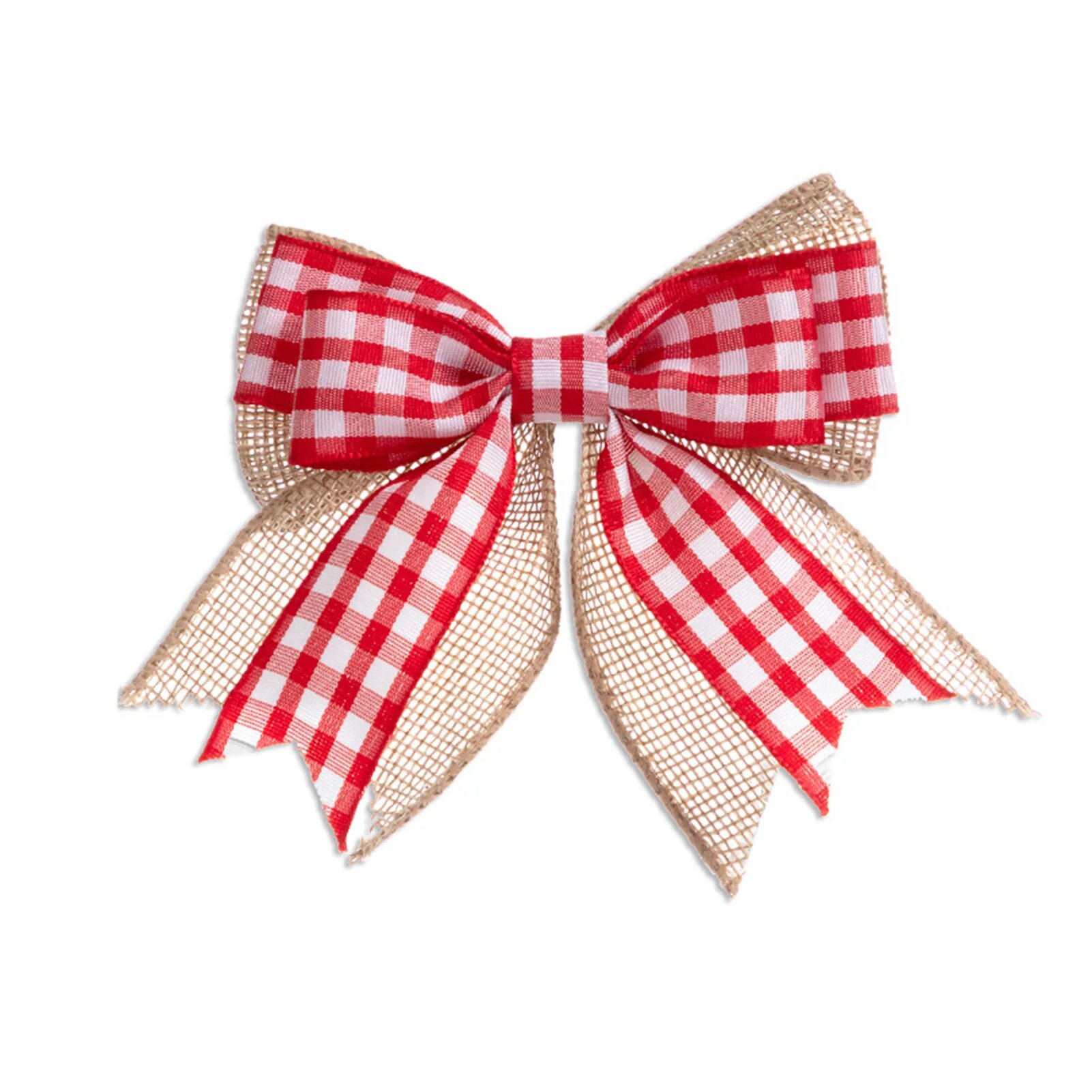 Рождественский бант Christmas Bows Red and White Plaid