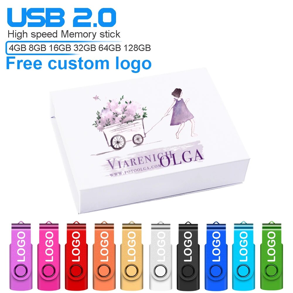 JASTER USB-флешка 128 ГБ Белый, 4 ГБ, Black-A box — фото 1