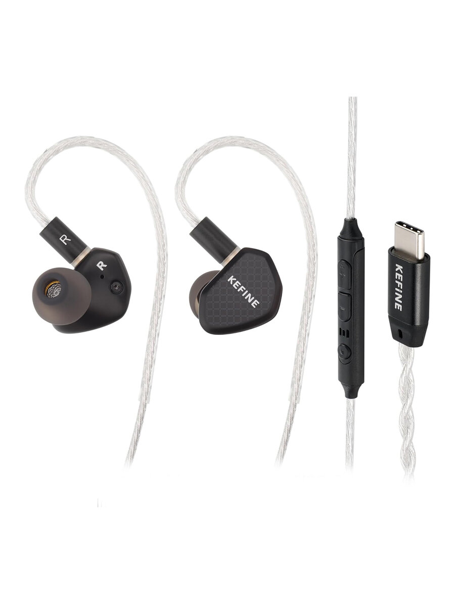 Kefine Klean с микрофоном USB Type-C, черный, проводные наушники