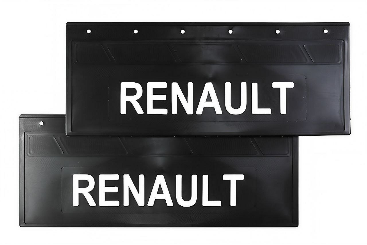 Брызговики задние на грузовик RENAULT 670*270 (LUX) белая надпись