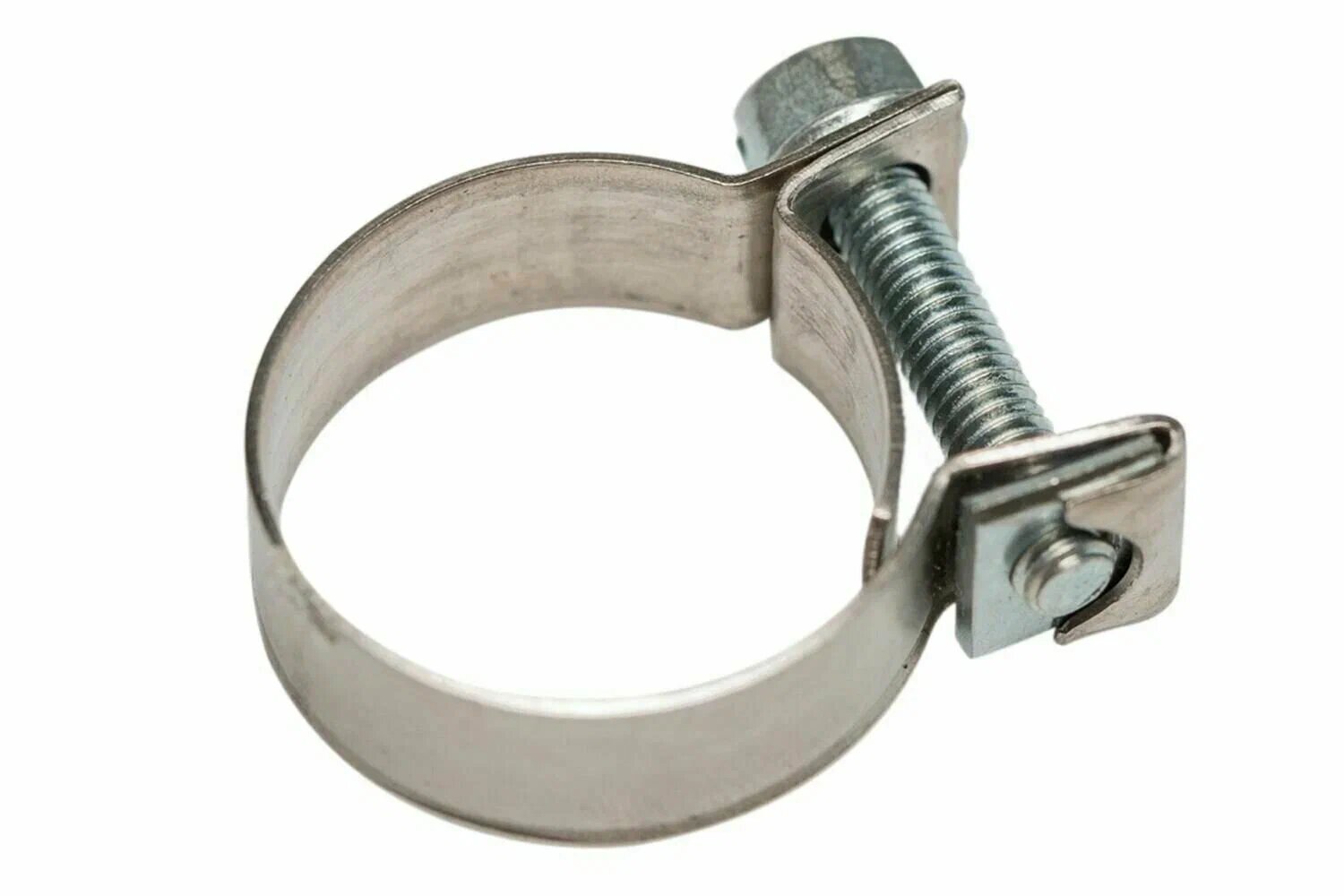 Хомут силовой мини 16-18 мм стальной , оцинкованный "МастерБолтиков" ( 2 шт )