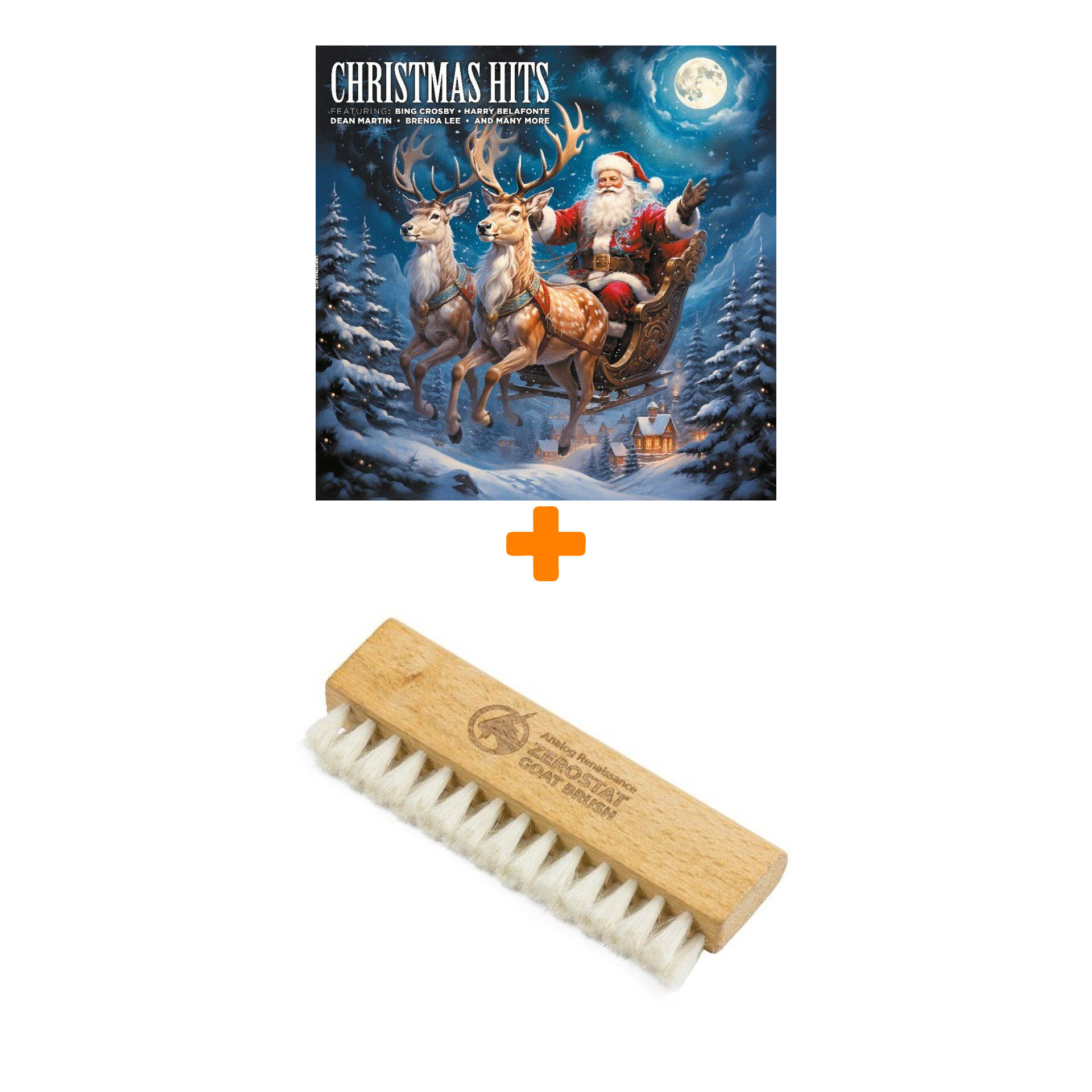 V/A Christmas Hits Coloured Red Vinyl (2025) LP + Щетка для ухода за LP из козьей шерсти