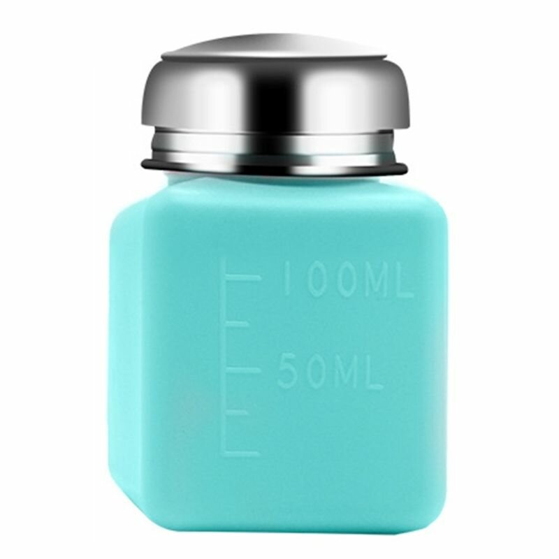 Бутылка для алкоголя нажимного типа-100 мл-синий