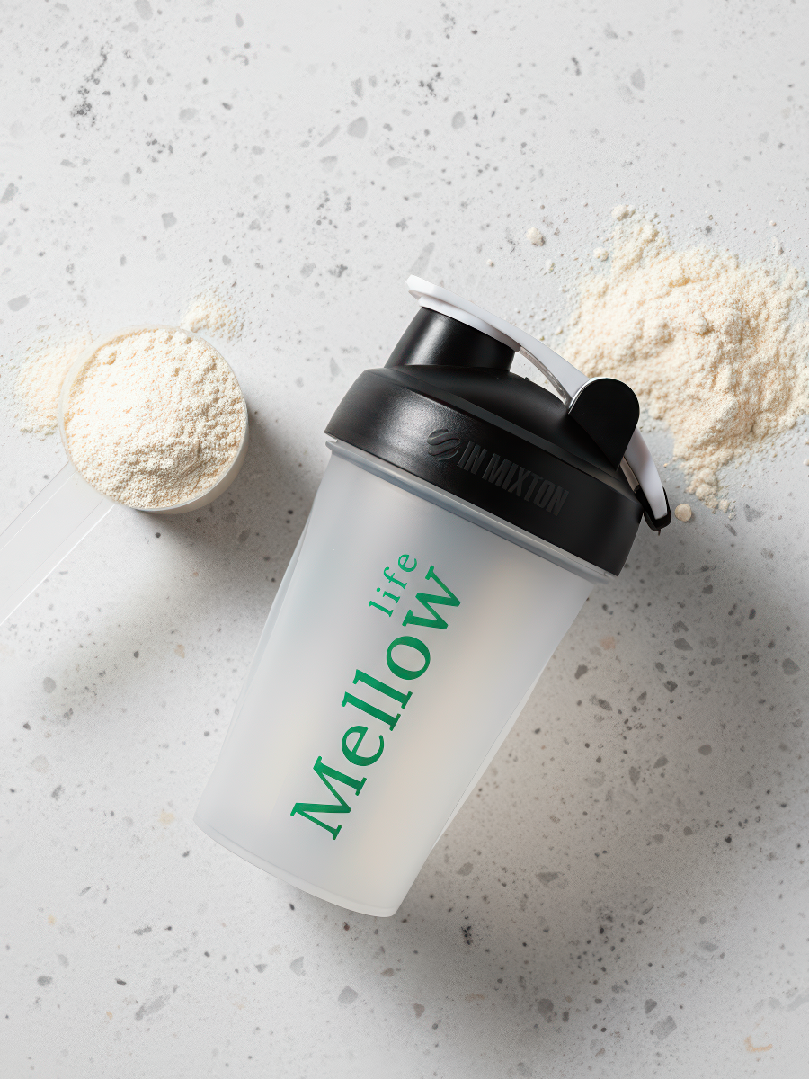 Шейкер для протеина и спортивного питания Mellow Life 400 мл Прозрачный