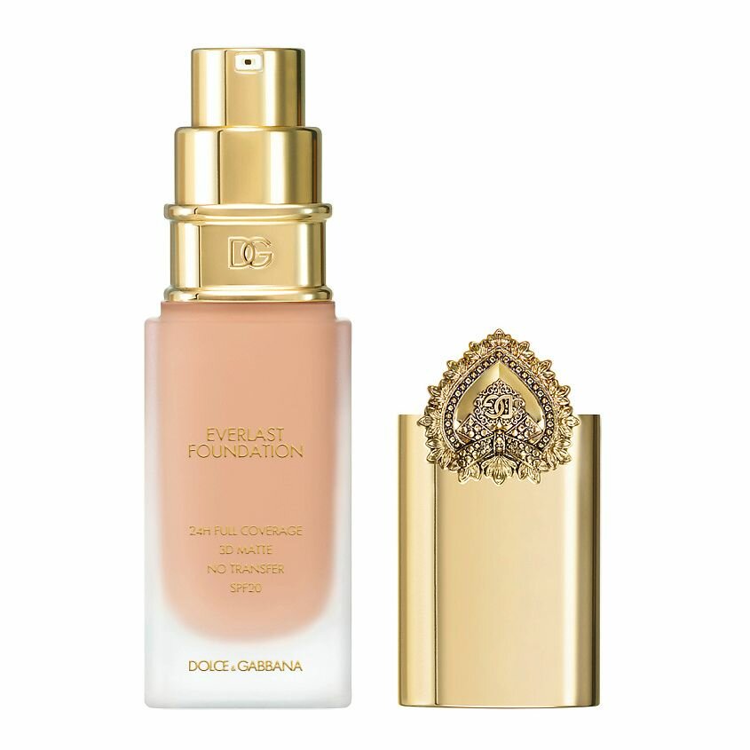 DOLCE&GABBANA Стойкий матовый тональный крем Everlast foundation SPF20 PA+++, 12N Light Medium, 27 мл