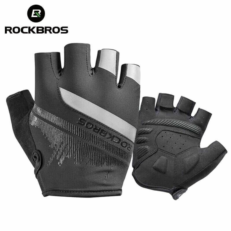 Велоперчатки ROCKBROS Shanghai р. M черные. Короткие пальцы.
