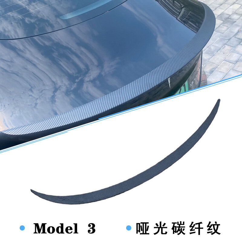 Задний обтекатель для Tesla Model 3 P Версия 2021-2024, матовая отделка углеродного волокна