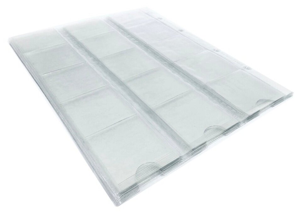 Лист в альбом для монет формата Оптима (Optima) на 15 ячеек Numistore 10 шт