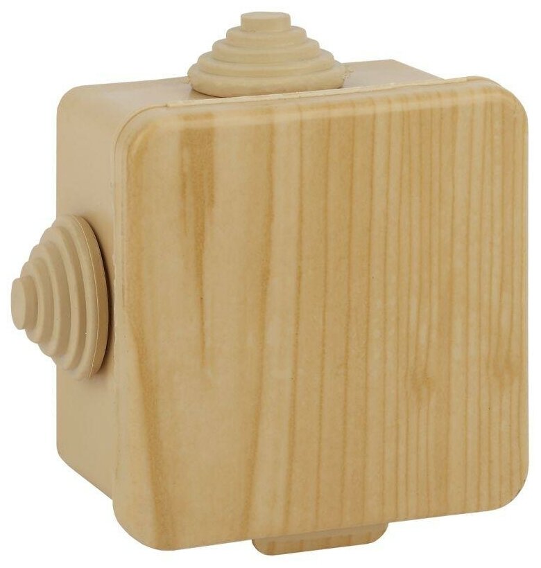 Коробка распаячная ОП КОР 100х100х50мм с гермовводами 8 вх. IP54 сосна Эра Б0043223 (5шт. в упак.)