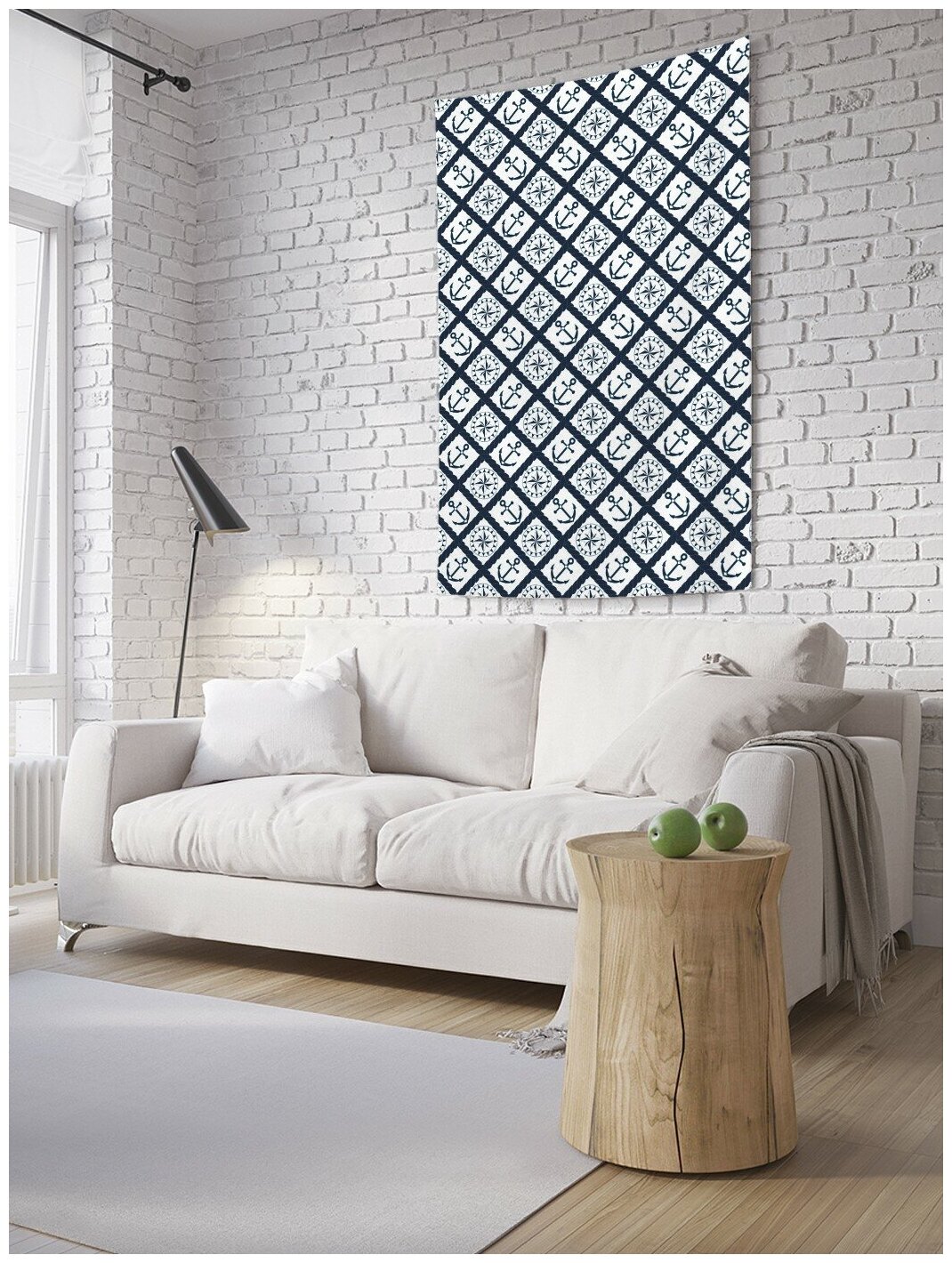 Фотопанно на стену вертикальный из ткани постер 100х150 "Современные квадраты", JoyArty